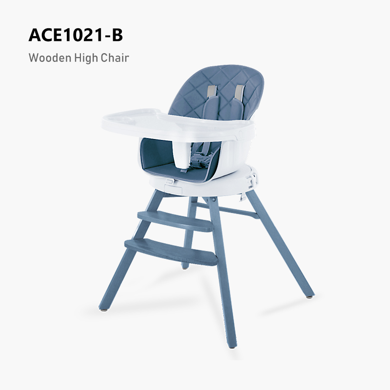 ACE1021-B - Wooden High Chair - ARICARE BABY HIGH CHAIR
